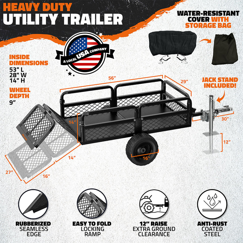 Versatile Off-Road ATV & UTV Utility Trailer – Mockins