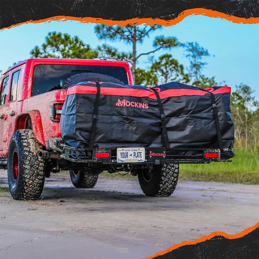 60"x20"x6" Hitch Carrier + Rear Lights – Mockins