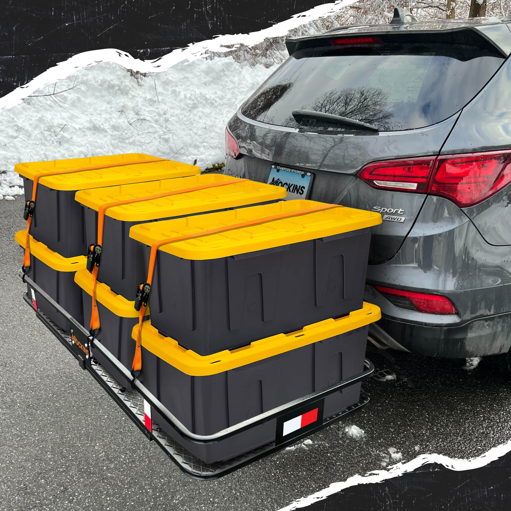 70"x30"x6" Hitch Mount Cargo Carrier | 500 Lbs Capacity Basket with Ra ...